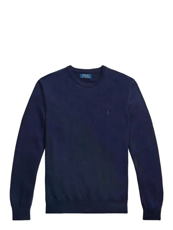 Polo Ralph Lauren Logo-embroidered Wool Sweater - Blue