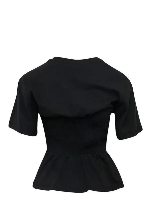 Ulla Johnson Mila Ruched Peplum T-shirt - Black