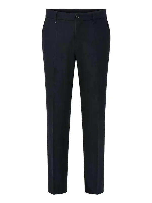 BOSS Pressed-crease Tailored Trousers - Blue