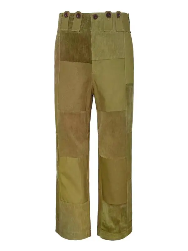 Junya Watanabe Patchwork Corduroy Trousers - Green