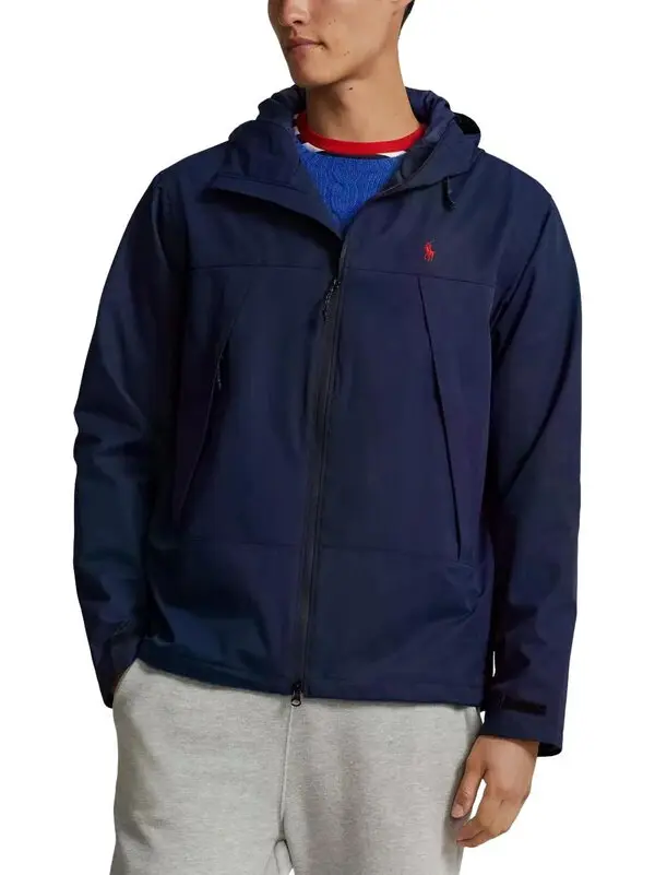 Polo Ralph Lauren Hooded Logo-embroidered Jacket - Blue