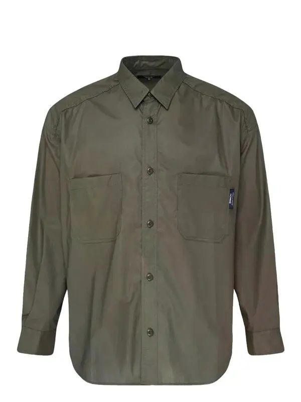 Comme Des Garçons Ripstop-texture Chest-pocket Shirt - Green