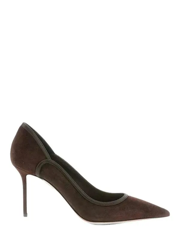 AQUAZZURA Suede Pointed-toe Pumps - Brown