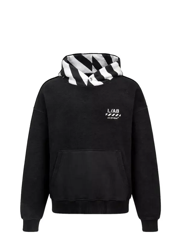 Off-White Reverse Logo-print Hoodie - Black