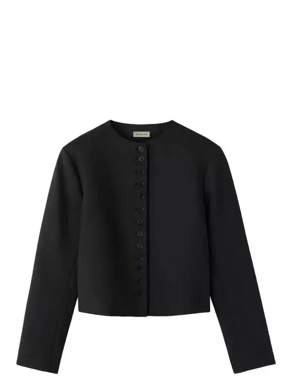 Almada Label Funda Cropped Boxy Jacket - Black