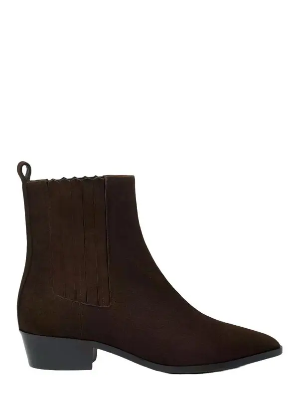 SCAROSSO Olivia Pointed-toe Chelsea Boots - Brown