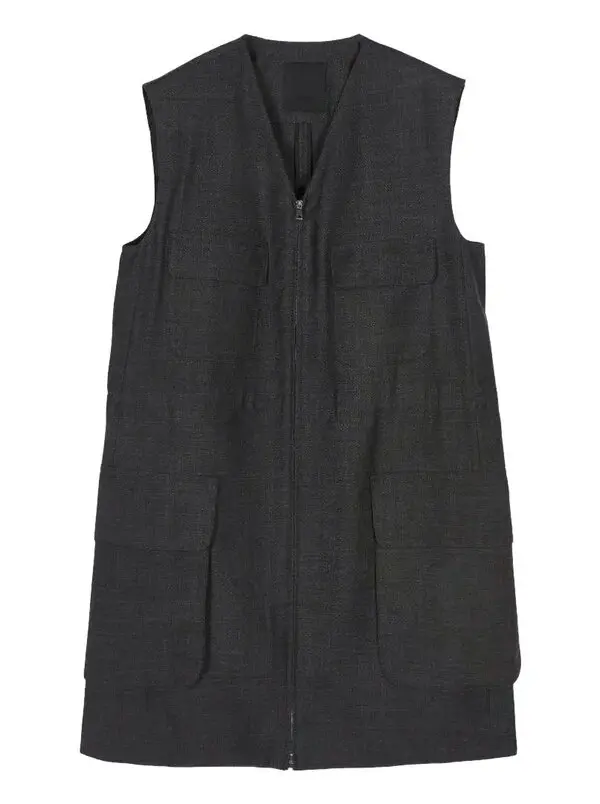 JNBY V-neck Wool Sleeveless Coat - Grey
