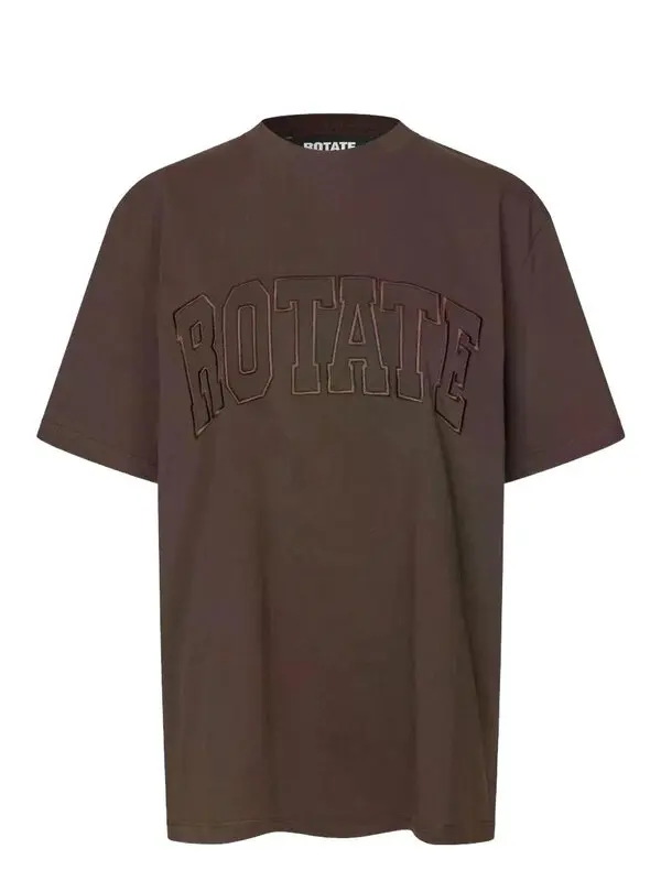 ROTATE BY BIRGER CHRISTENSEN Jersey Oversized T-shirt - Brown