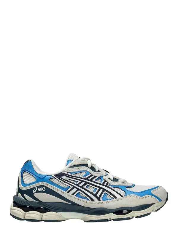 Asics Gel-nyc Sneakers In Leather Cream/midnight - Blue