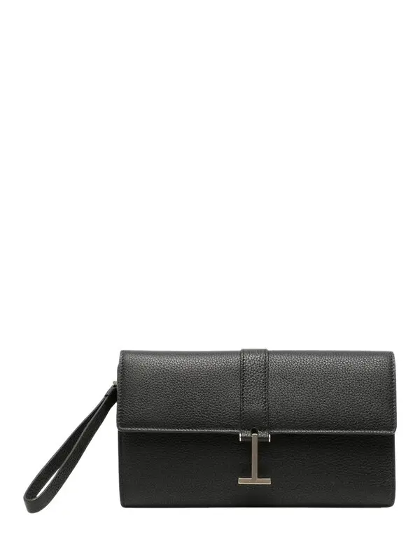 TOM FORD Pouch "t Clasp" In Hammered Leather - Black