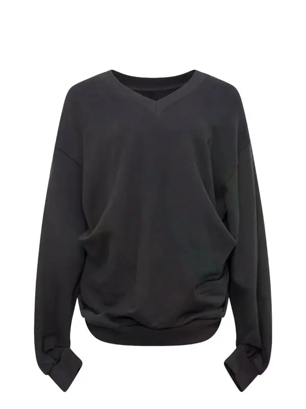 OPEN YY V-neck Sweatshirt - Grey
