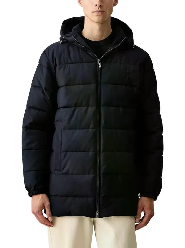 TRUSSARDI Quilted Hooded Jacket - Blue