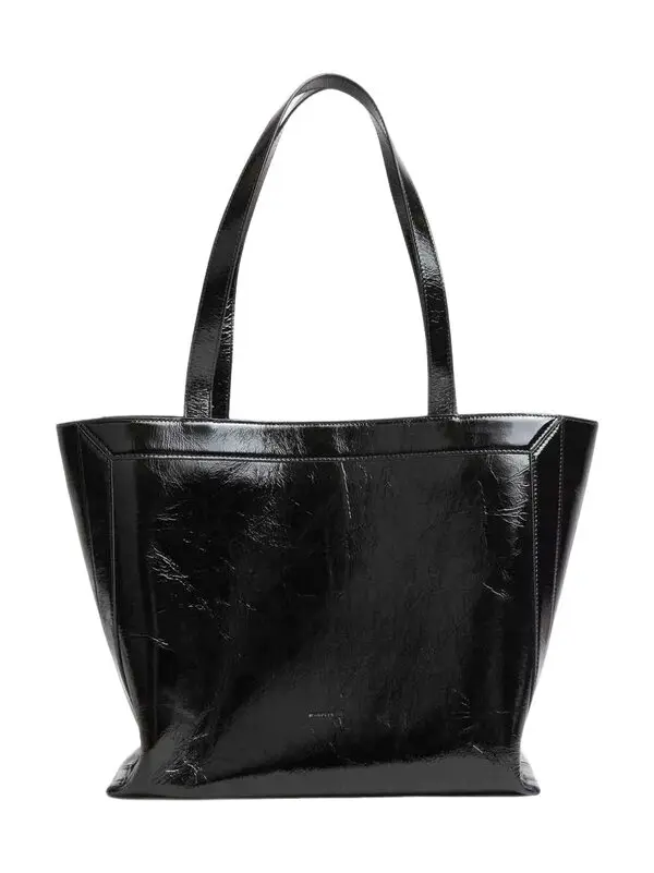 WANDLER Ida Crinkled-leather Tote Bag - Black