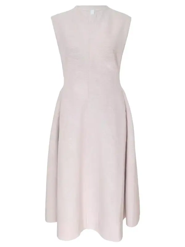 CFCL Milan Ribbed-knit Flared Midi Dress - Neutrals