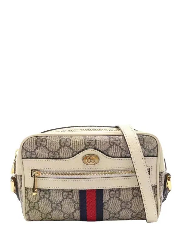 Gucci 2000s Ophidia Gg Supreme Shoulder Bag - Neutrals