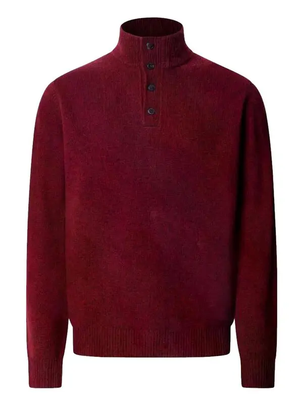 HACKETT  Buttoned Sweater - Red
