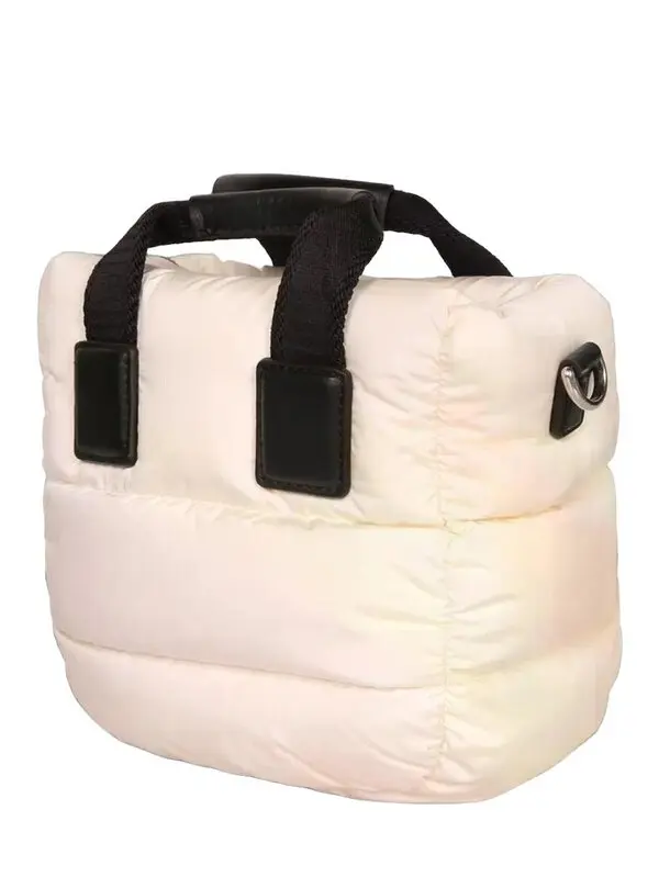 Moncler Caradoc Quilted Logo-patch Mini Bag - White