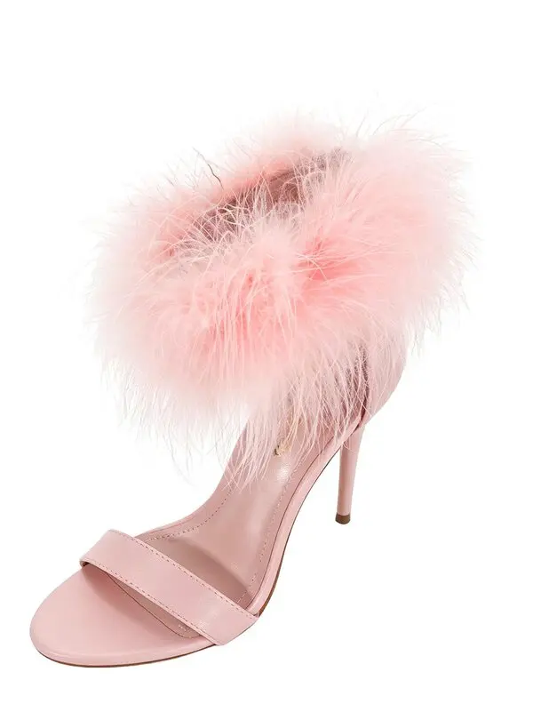 Frederick's Of Hollywood Raquel Feather Stiletto Heel - Blush