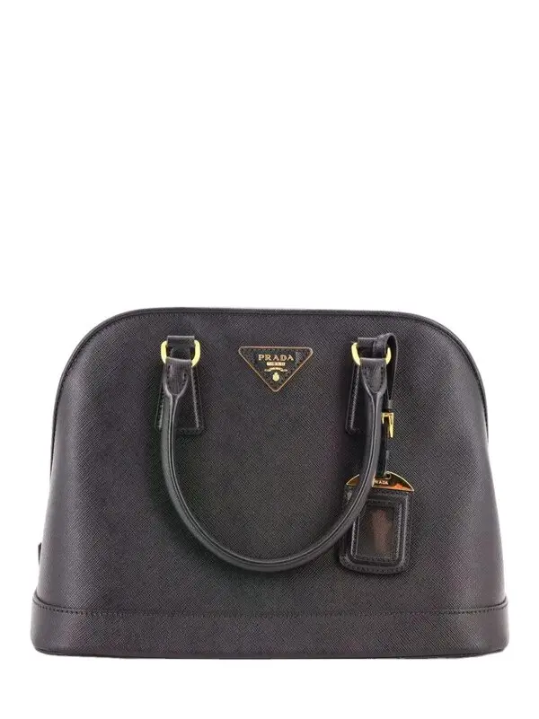 Prada Open Promenade Bag Saffiano Leather Medium Tote Bag - Black