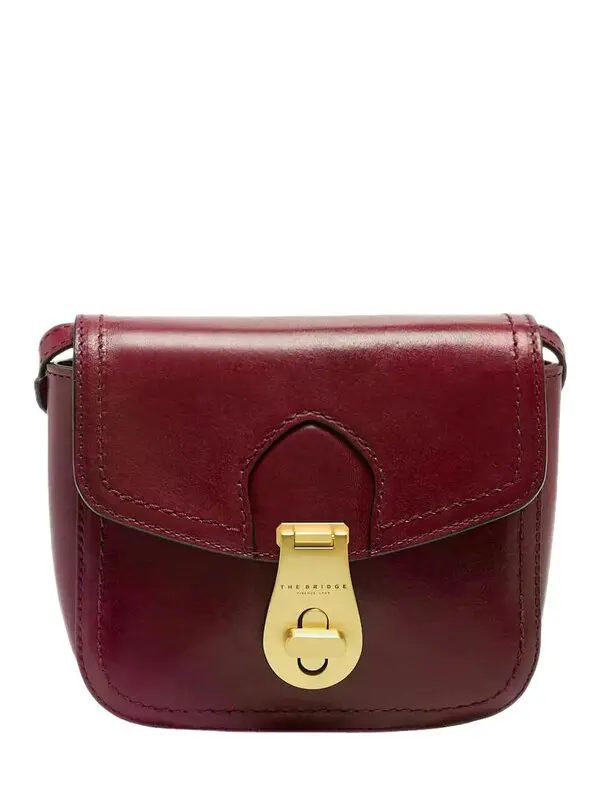 THE BRIDGE Buckle-detail Leather Mini Bag - Red