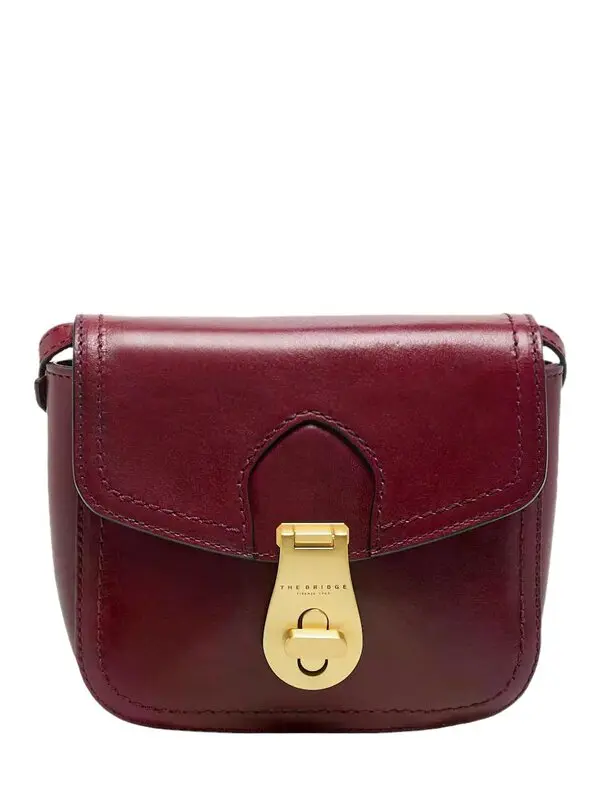 THE BRIDGE Buckle-detail Leather Mini Bag - Red