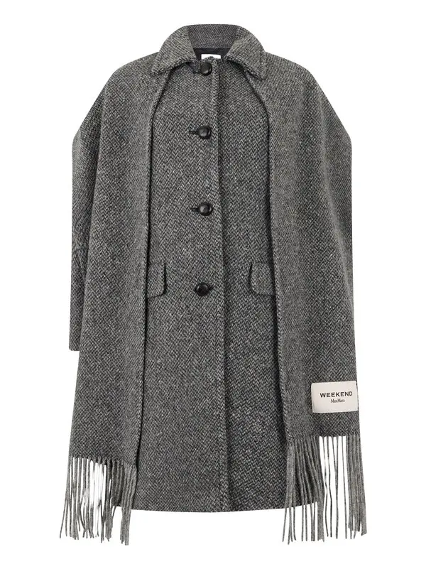 Max Mara Weekend Jacket With Scarf Detail - Grey