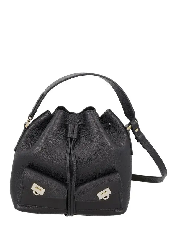 FERRAGAMO Sleek Leather Handbag For - Black