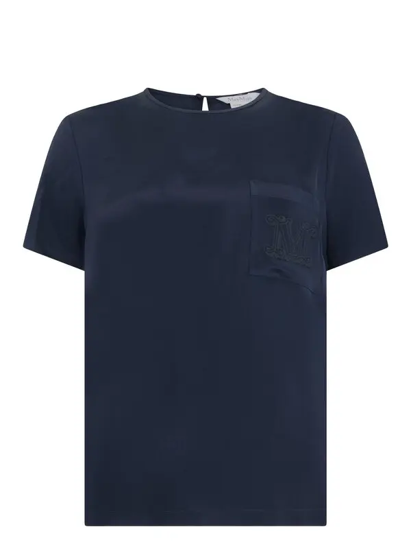 Max Mara Short-sleeve Round-neck T-shirt - Blue