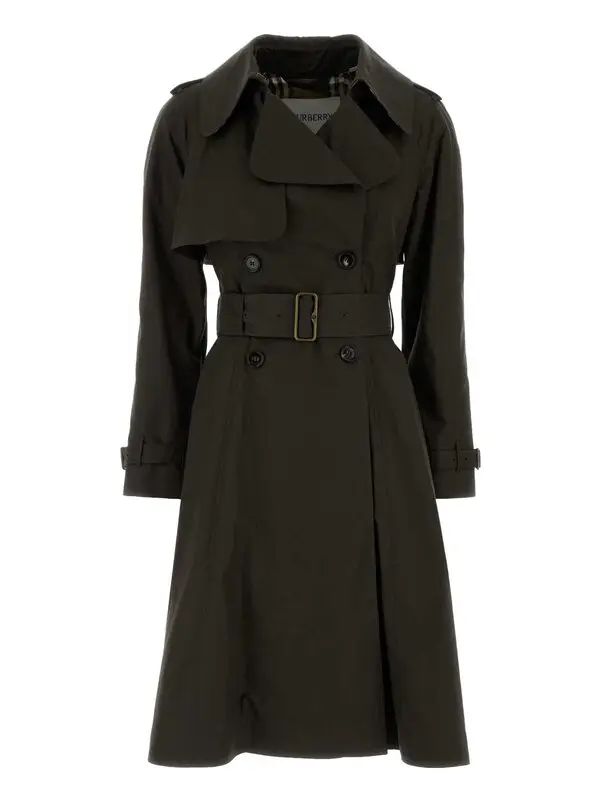 Burberry Cotton Trench Jacket - Brown