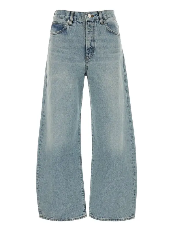 FRAME Wide-leg Bow Jeans In Cotton Denim - Denim Blue