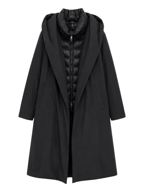 Herno Padded Technical Jacket With Classic Collar - Black