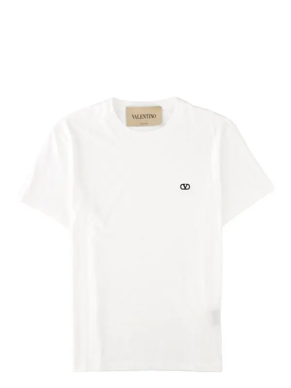 Valentino Garavani S 100% Cotton Crewneck T-shirt - Black