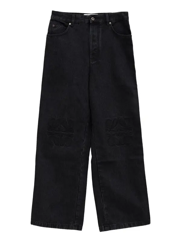 Loewe Anagram-embroidered Jeans - Black