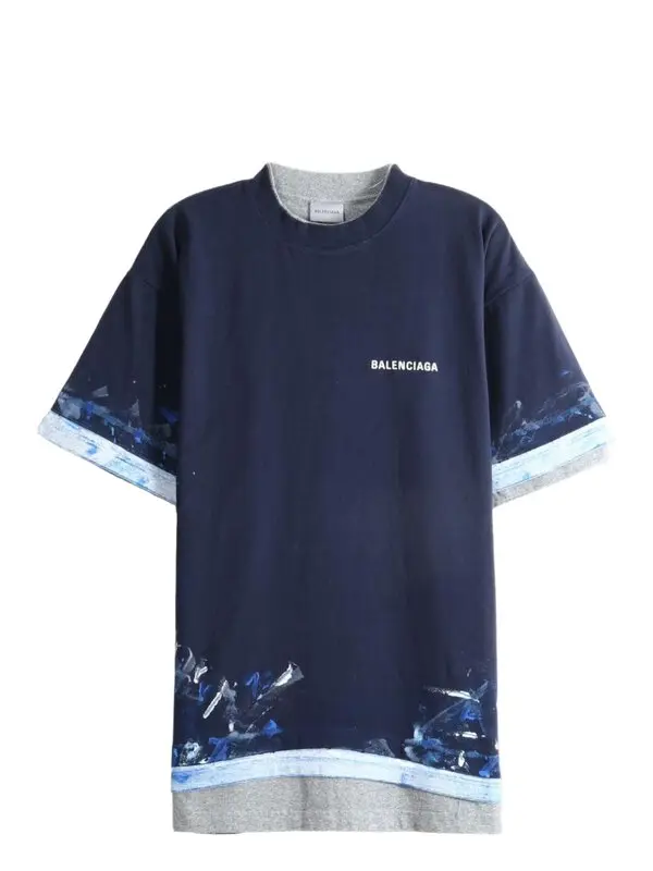 Balenciaga Layered T-shirt - Navy