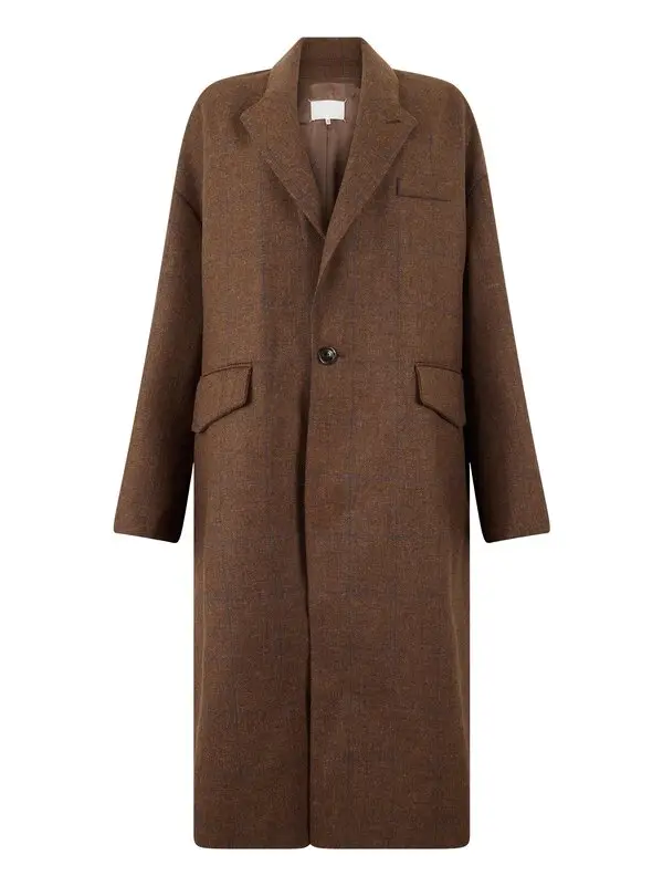 MAISON MARGIELA Long Pinstripe Jacket For - Brown