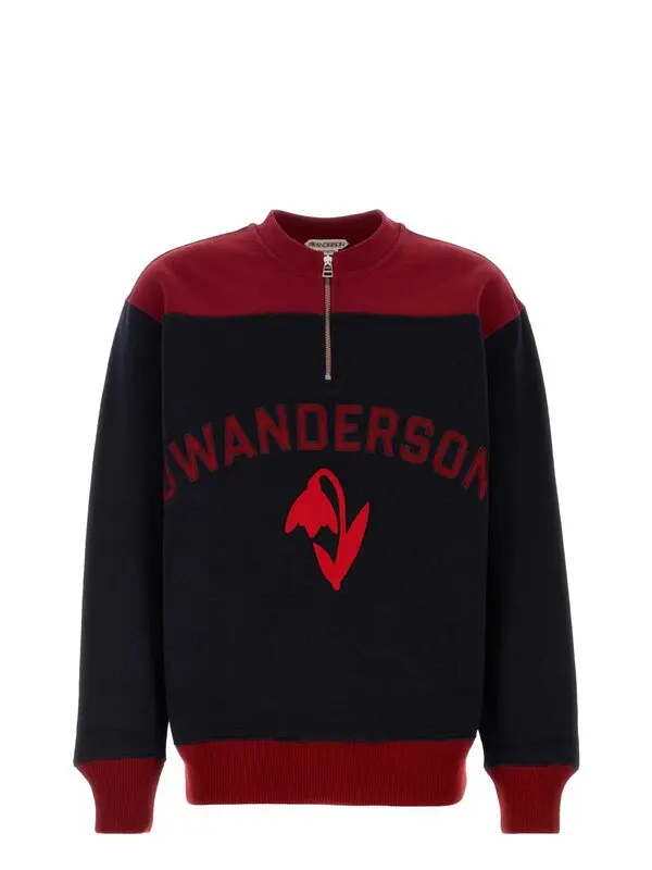 JW Anderson Two-tone Wool Blend Sweatshirt - Multicoloured