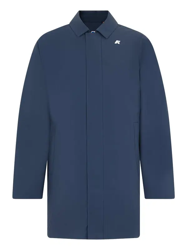 K-WAY Classic Collar Trench Jacket - Blue