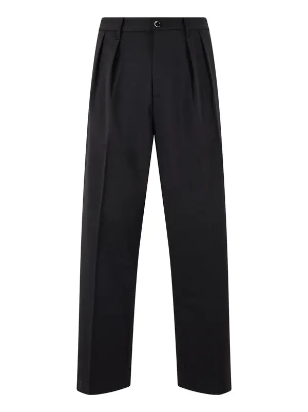 NINE:INTHE:MORNING Pleated Trousers With Comfortable Elastic Waist - Black