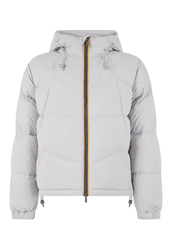 K-WAY Padded Hooded Lightweight Jacket - Grey