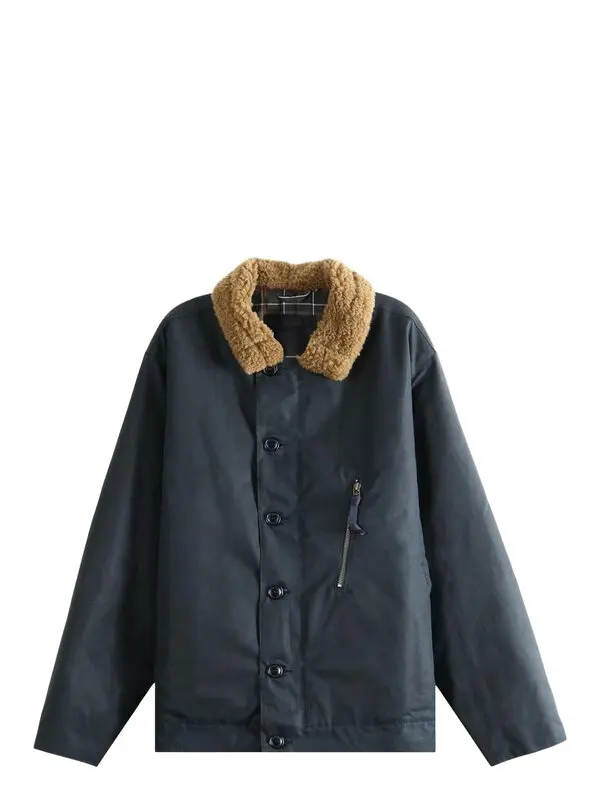 Barbour Macklow Wax Jacket 'navy - Tan