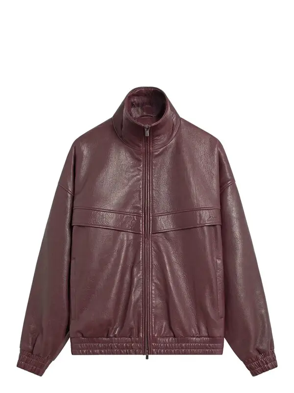 Kith Vintage Leather Rhysand Jacket 'rave - Red