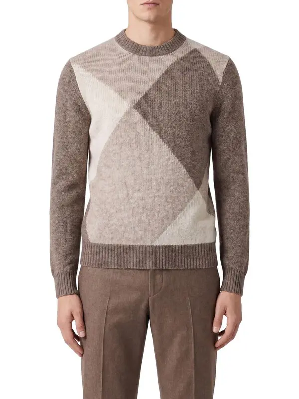 BALLANTYNE Argyle Wool Blend Crewneck Jumper - Multicolor