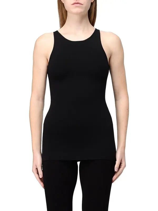 TOTEME Slim Fit Ribbed Off-the-shoulder Top In Recycled Jersey - Black