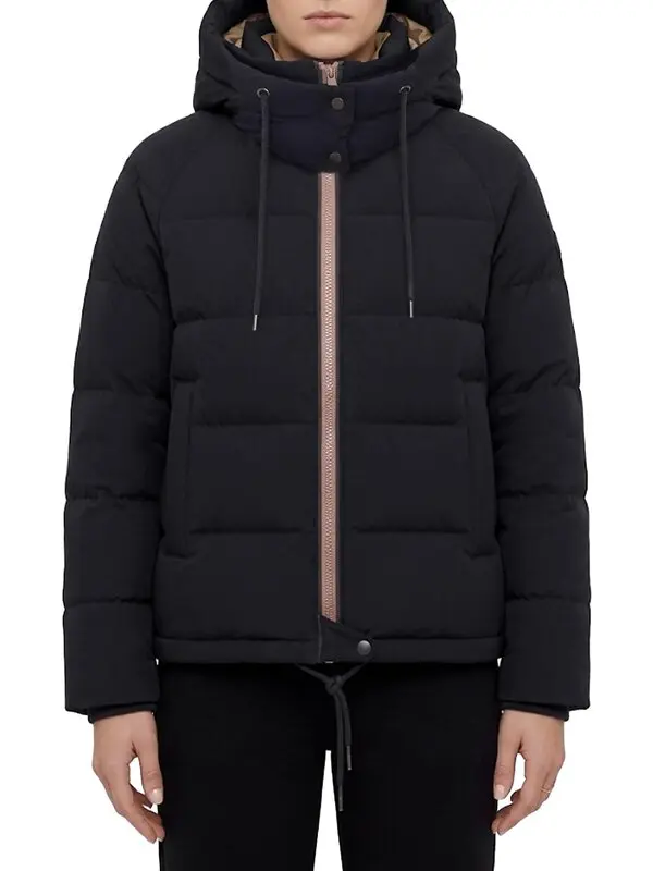Brunello Cucinelli Short Quilted Nylon Puffer Jacket With Hood And Zip - Black