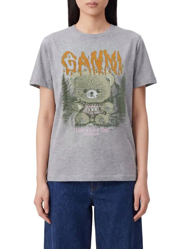 GANNI T-shirt - Grey