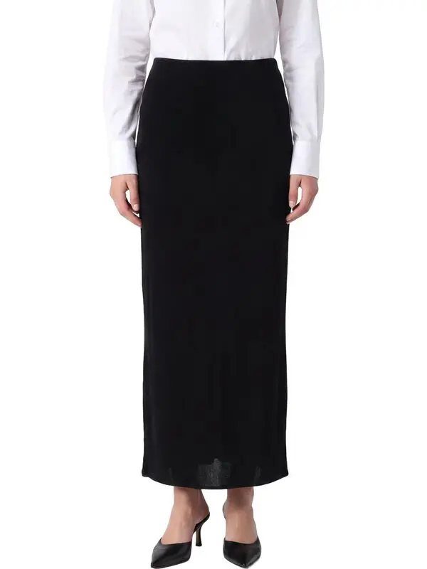 Valentino Garavani High-waisted Midi Pencil Skirt In Viscose With Zip Closure - Black