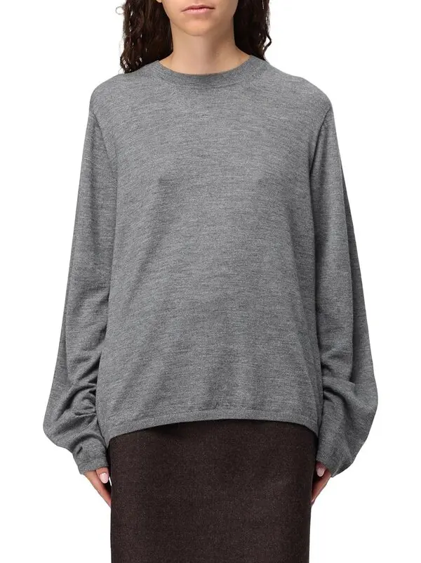 Max Mara Single-breasted Blazer In 100% Cashmere With Crewneck - Grey