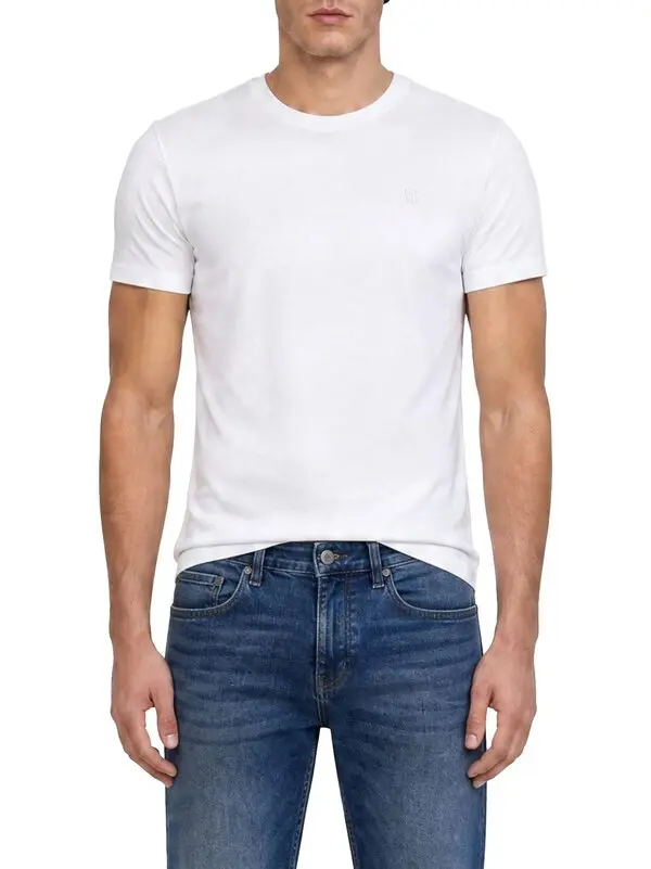 BOSS Cotton Crewneck Short-sleeve T-shirt With Regular Fit - White