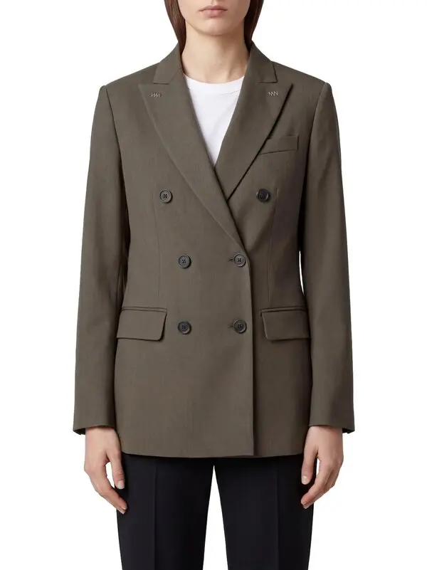 Max Mara Double-breasted Blazer In Pure Virgin Wool With Four-button Closure - Camel