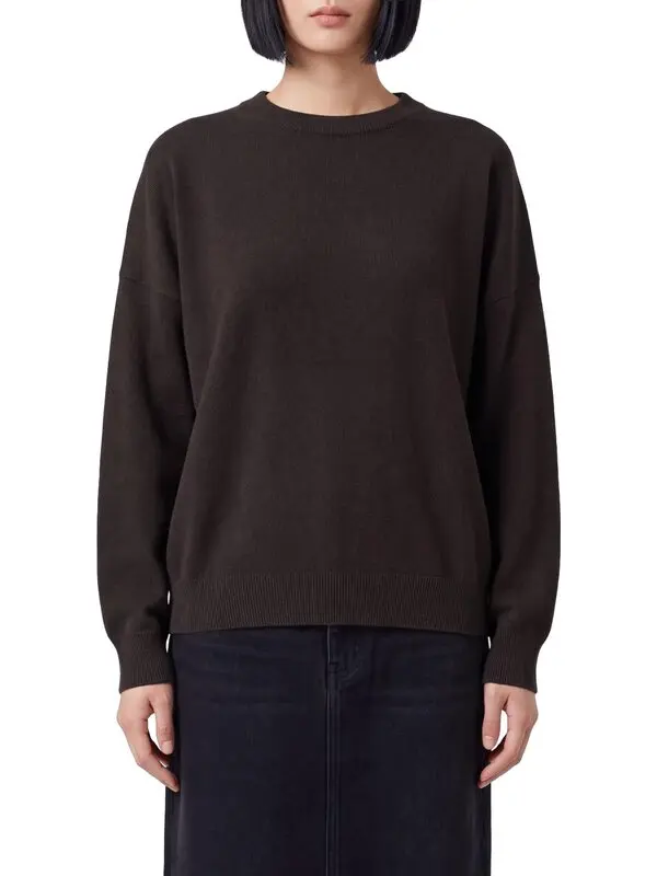 Brunello Cucinelli Dropped Shoulder Pure Cashmere Jumper - Coffee